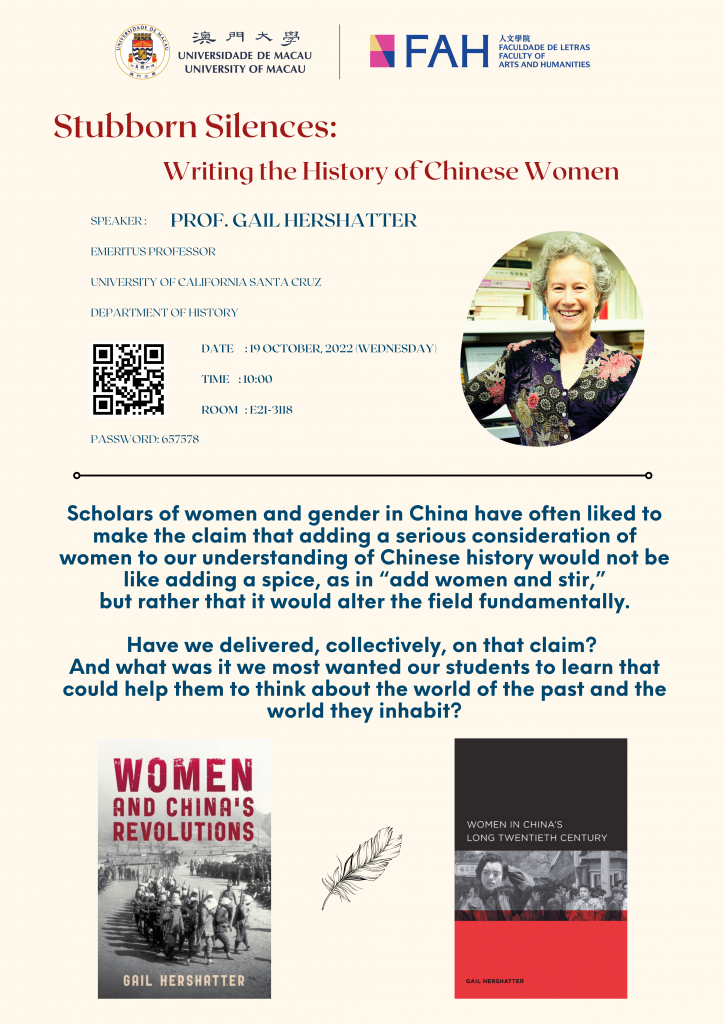 Gender History Colloquium : “Stubborn Silences: Writing the History of ...
