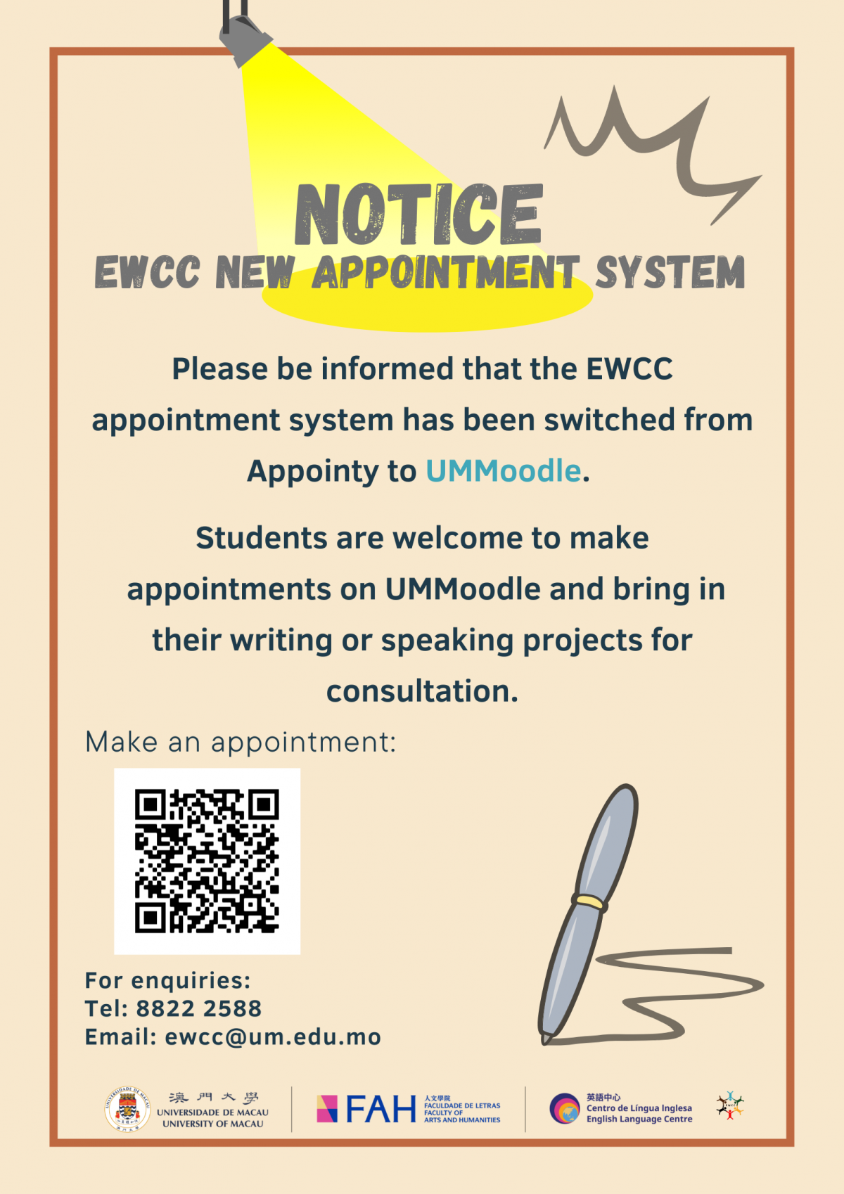 ELC-EWCC: Notice - The New EWCC Appointment System - Faculty of Arts ...