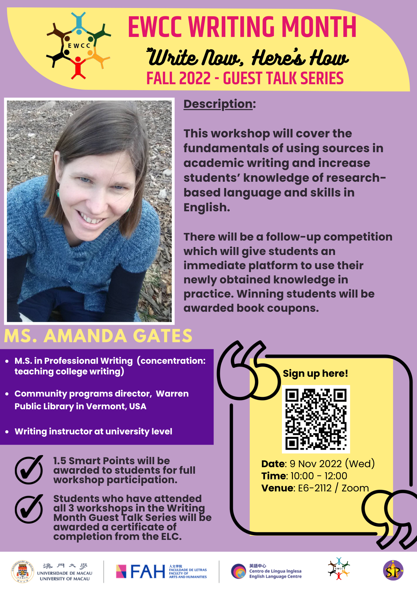 ELC-EWCC WRITE-UP: Research-based Writing Workshop - Faculty of Arts ...