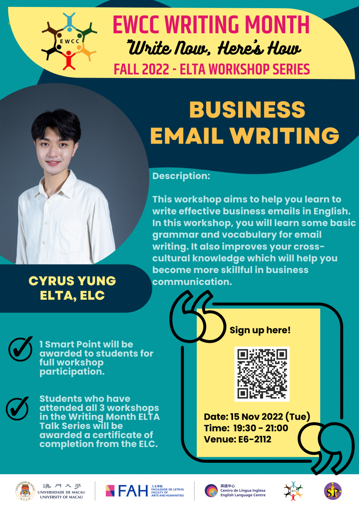 ELC-EWCC Student Activity: Academic Workshop - Business Email Workshop ...