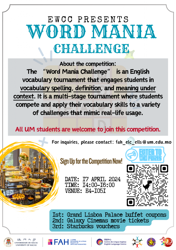 EWCC-ELC : "The Word Matters festival - Word Mania " - Faculty of Arts ...