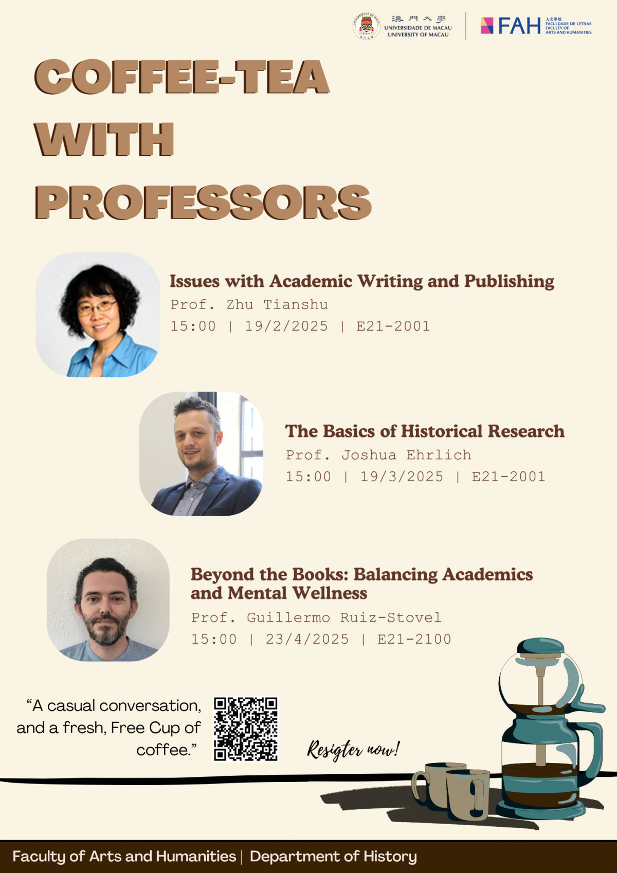 Coffee-Tea with Professors - Faculty of Arts and Humanities ...