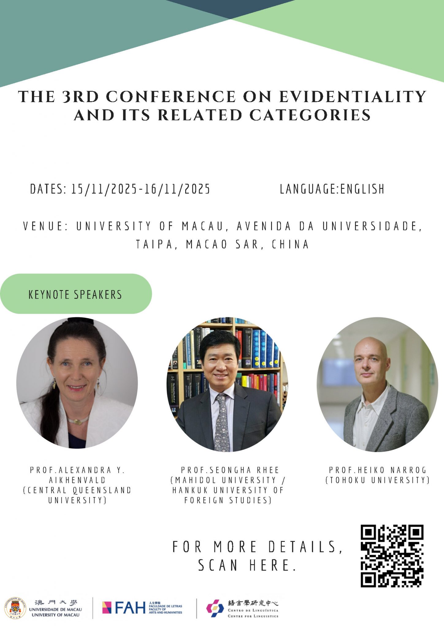 THE 3RD CONFERENCE ON EVIDENTIALITY AND ITS RELATED CATEGORIES ...